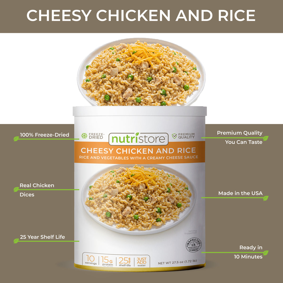 Cheesy Chicken and Rice - #10 Can – Nutristore Foods