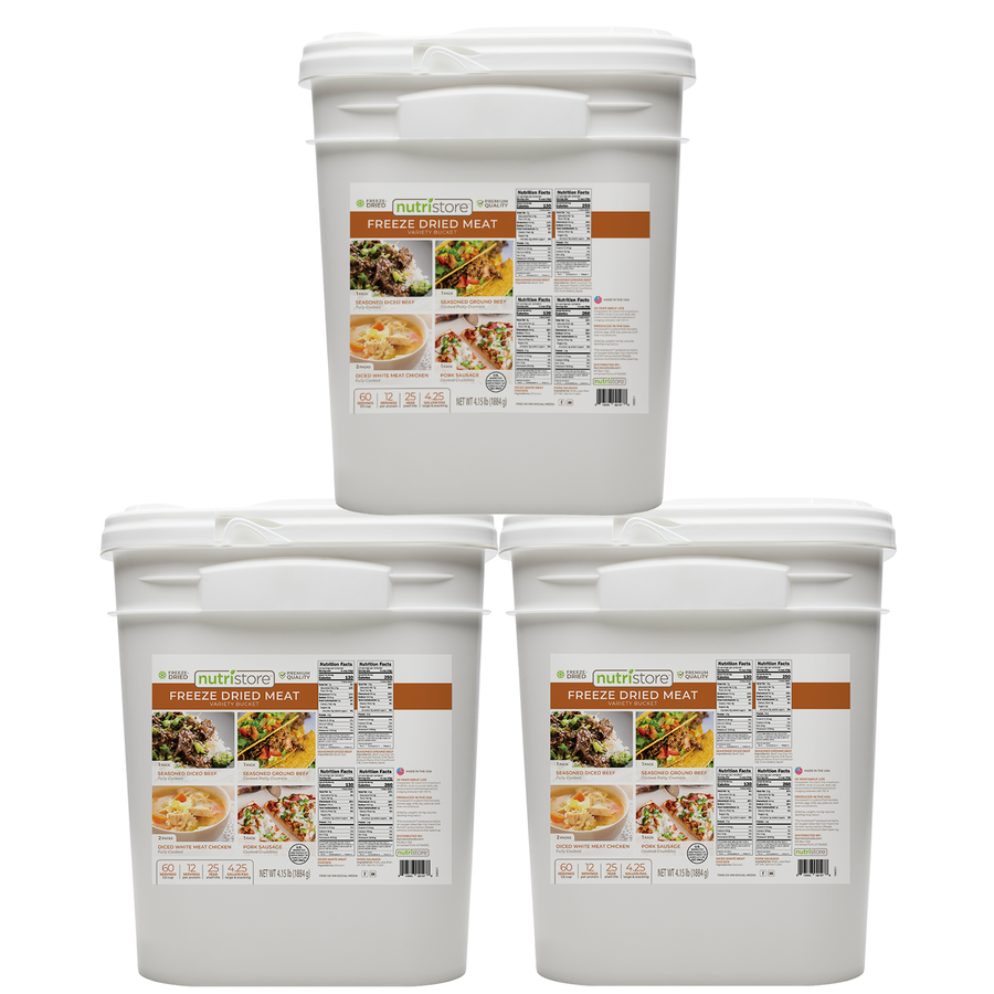Freeze Dried Meat Variety Bucket – Nutristore Foods