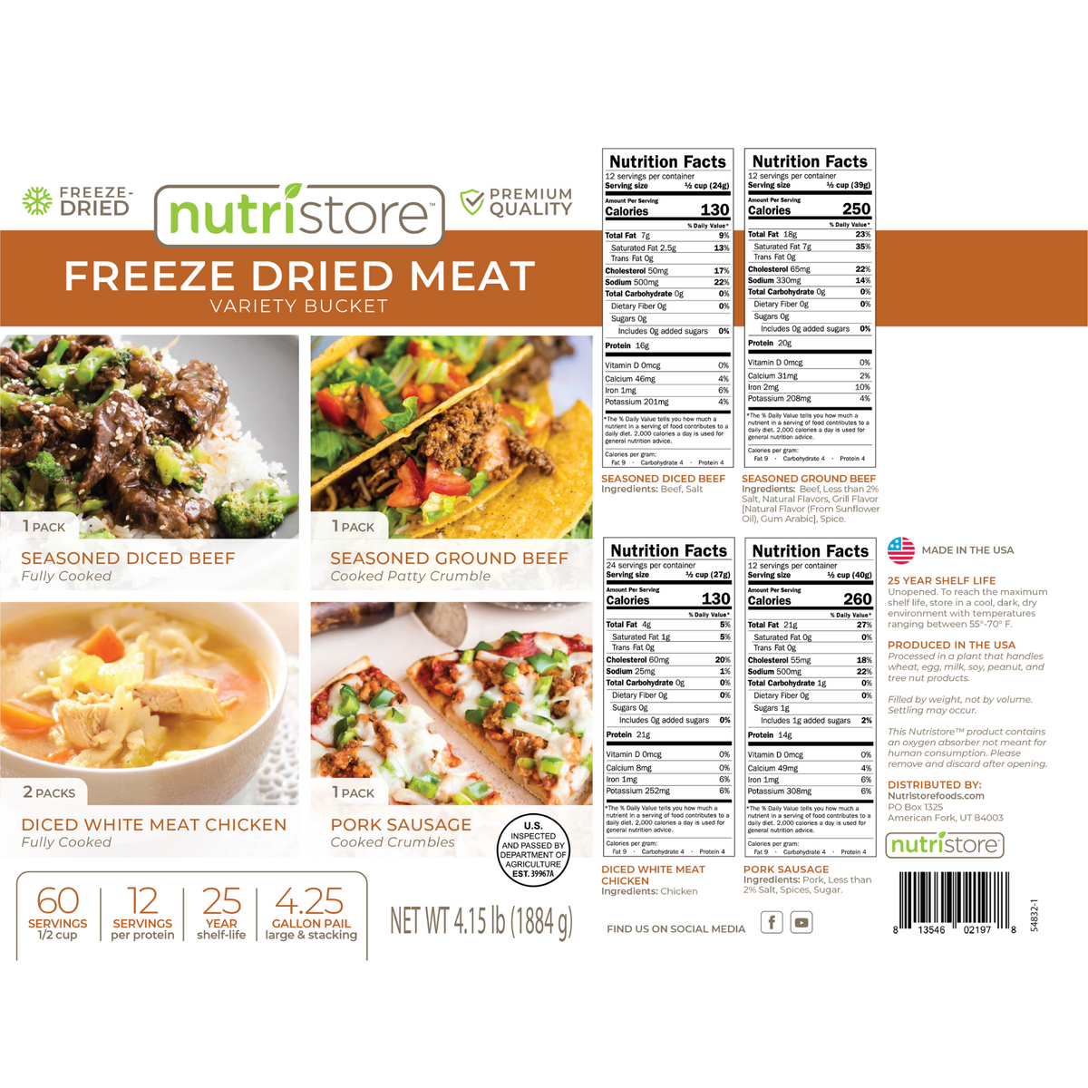 Freeze Dried Meat Variety Bucket – Nutristore Foods